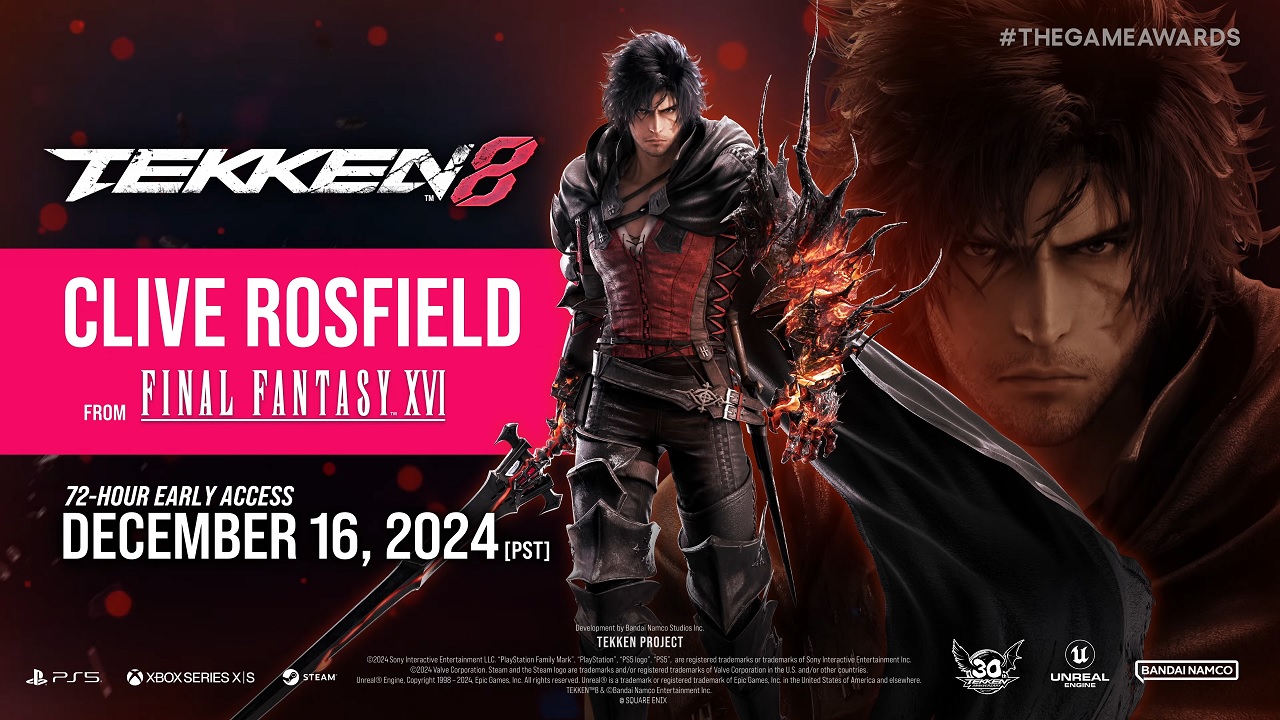 『鉄拳8』人気RPGシリーズ最新作・FF16から「クライヴ・ロズフィールド」参戦決定：12/17より早期アクセス